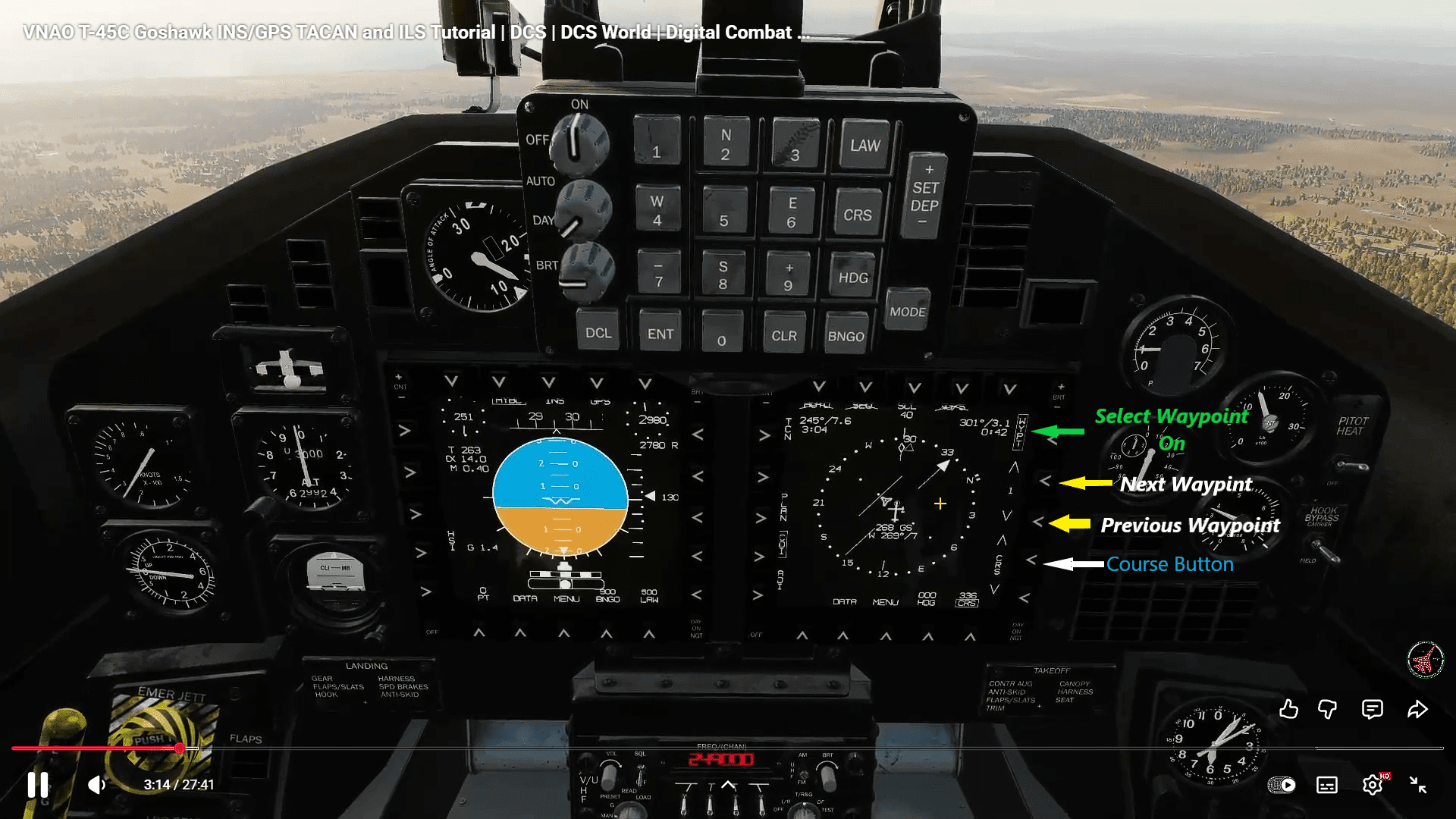 DCS WORLD T-45 Goshawk EASY Navigation for Beginners. - Lets Fly VFR